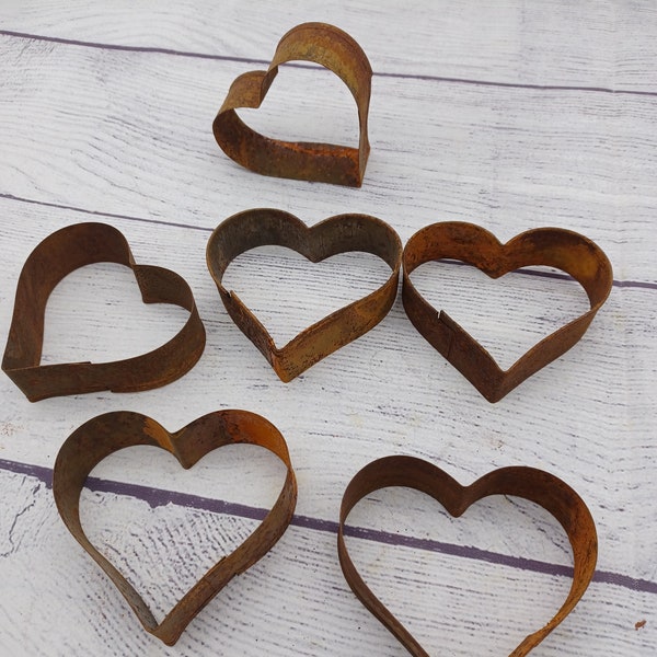 Rusty Hearts - Etsy