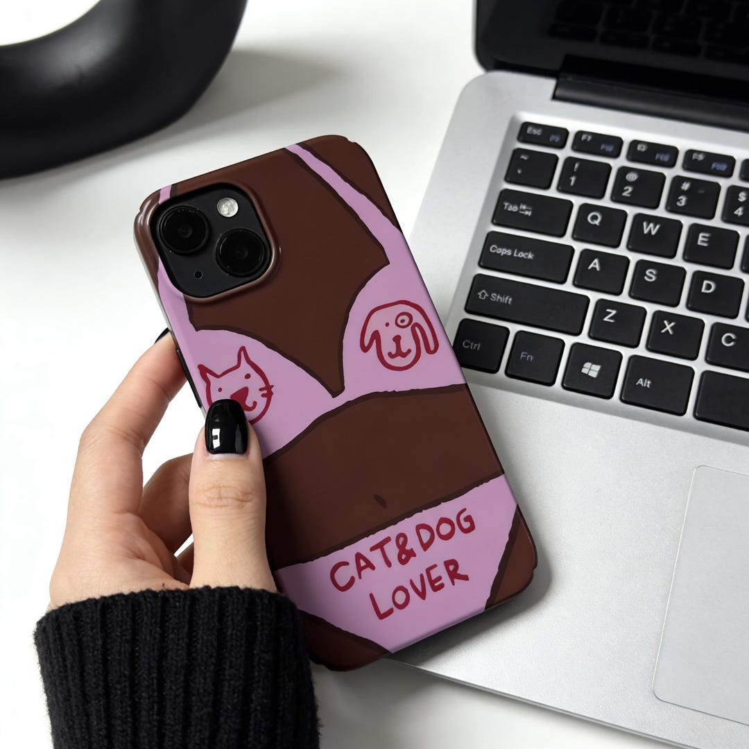 Melanin Bikini Body Phone Case, Funny Cat and Dog Lover Gift, Brown ...