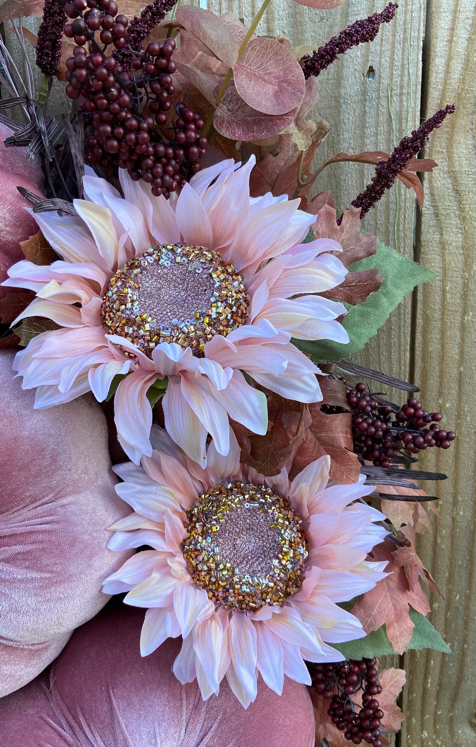 Breast Cancer Awareness, Pink Pumpkin Wreath, Fall Swag, Pumpkin Wreath ...