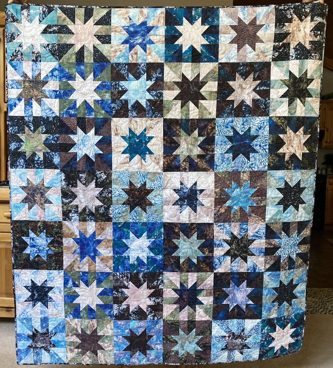 Challenge Star Earth Views Lap Size Quilt B - Etsy