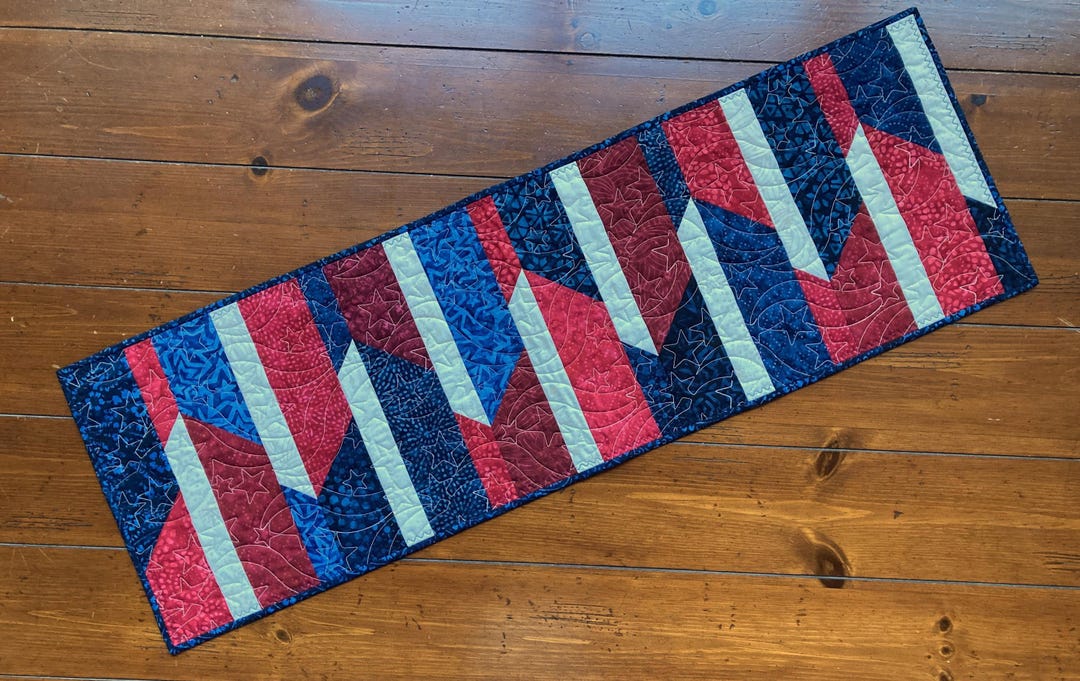 Patriotic Monorail Quilted Table Runner A - Etsy