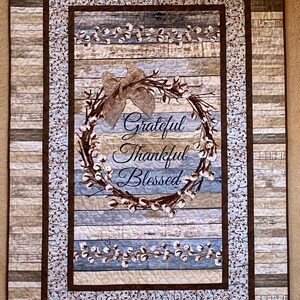 Lap/wall Size Cotton Grateful Thankful Blessed Quilt - Etsy