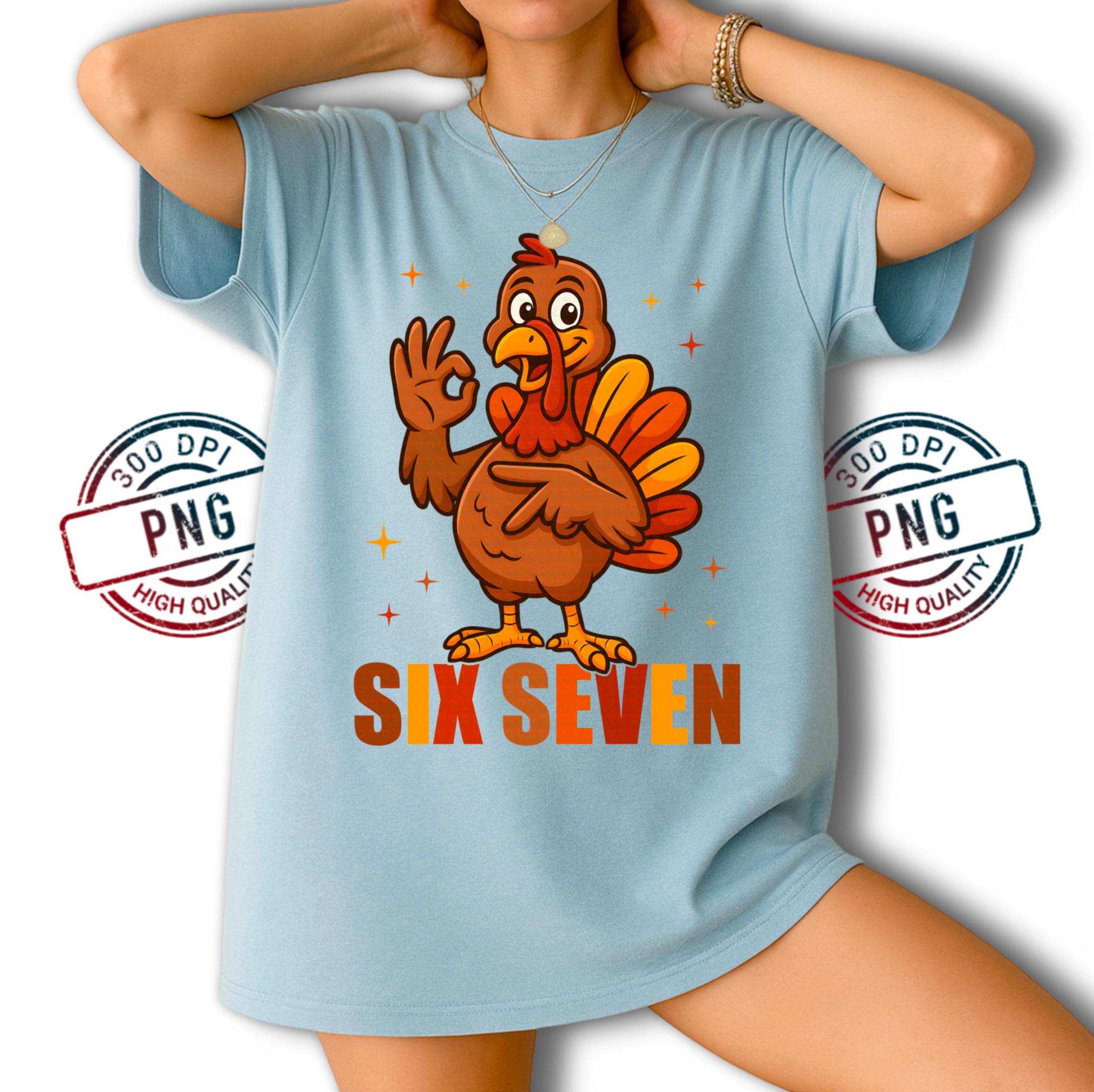 Funny Six Seven Thanksgiving Turkey PNG: 67 Hand Gesture Illustration ...