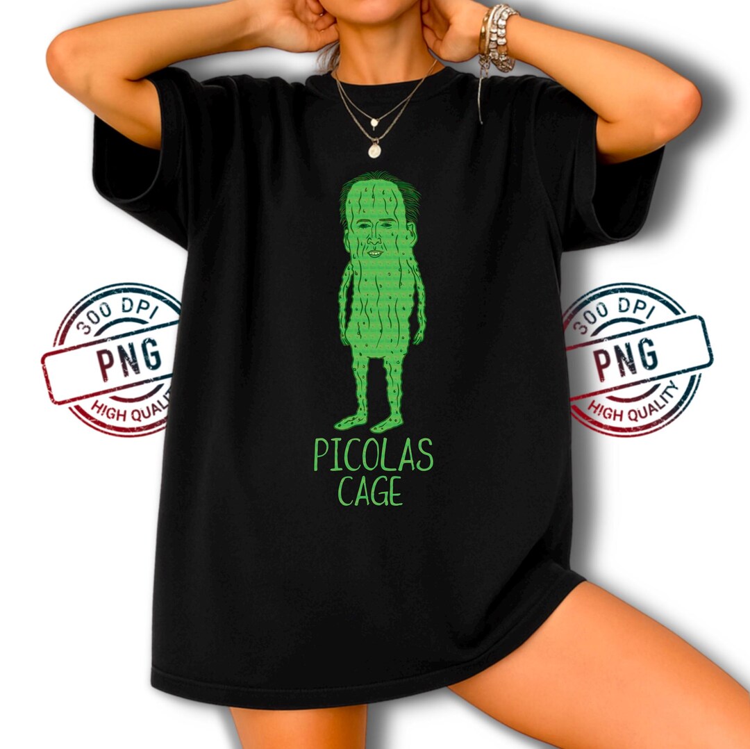 Funny Picolas Cage Pickle PNG: Meme Pop Culture Clipart (digital ...