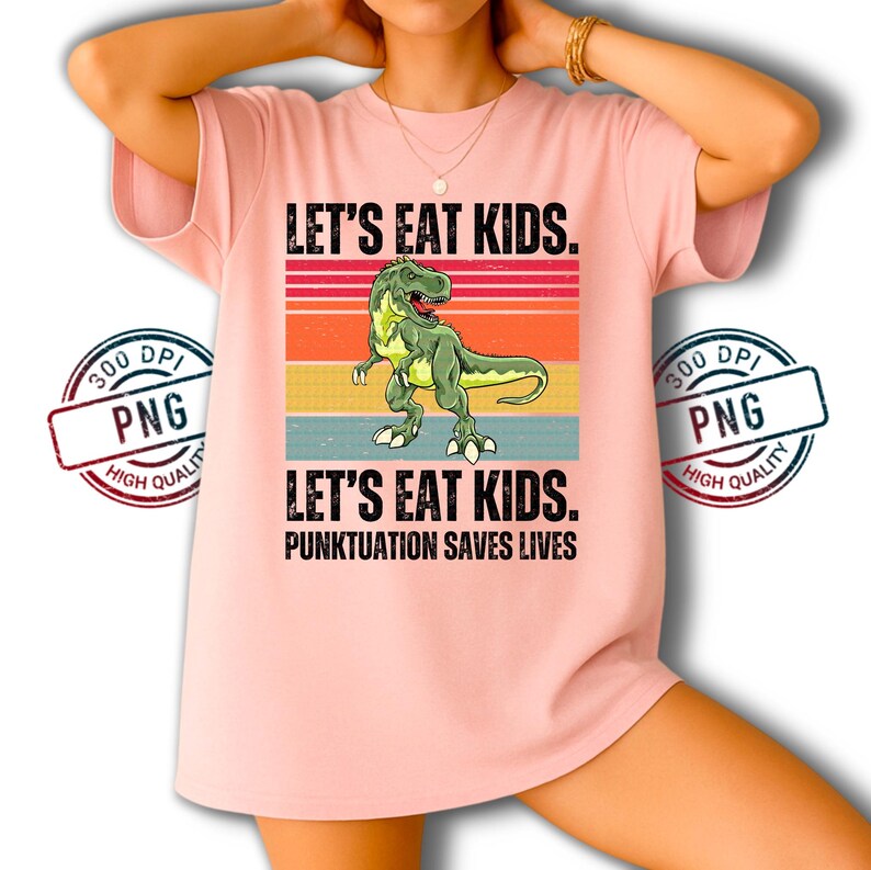 Funny Grammar Dinosaur PNG: Punctuation Humor for Teachers (digital ...