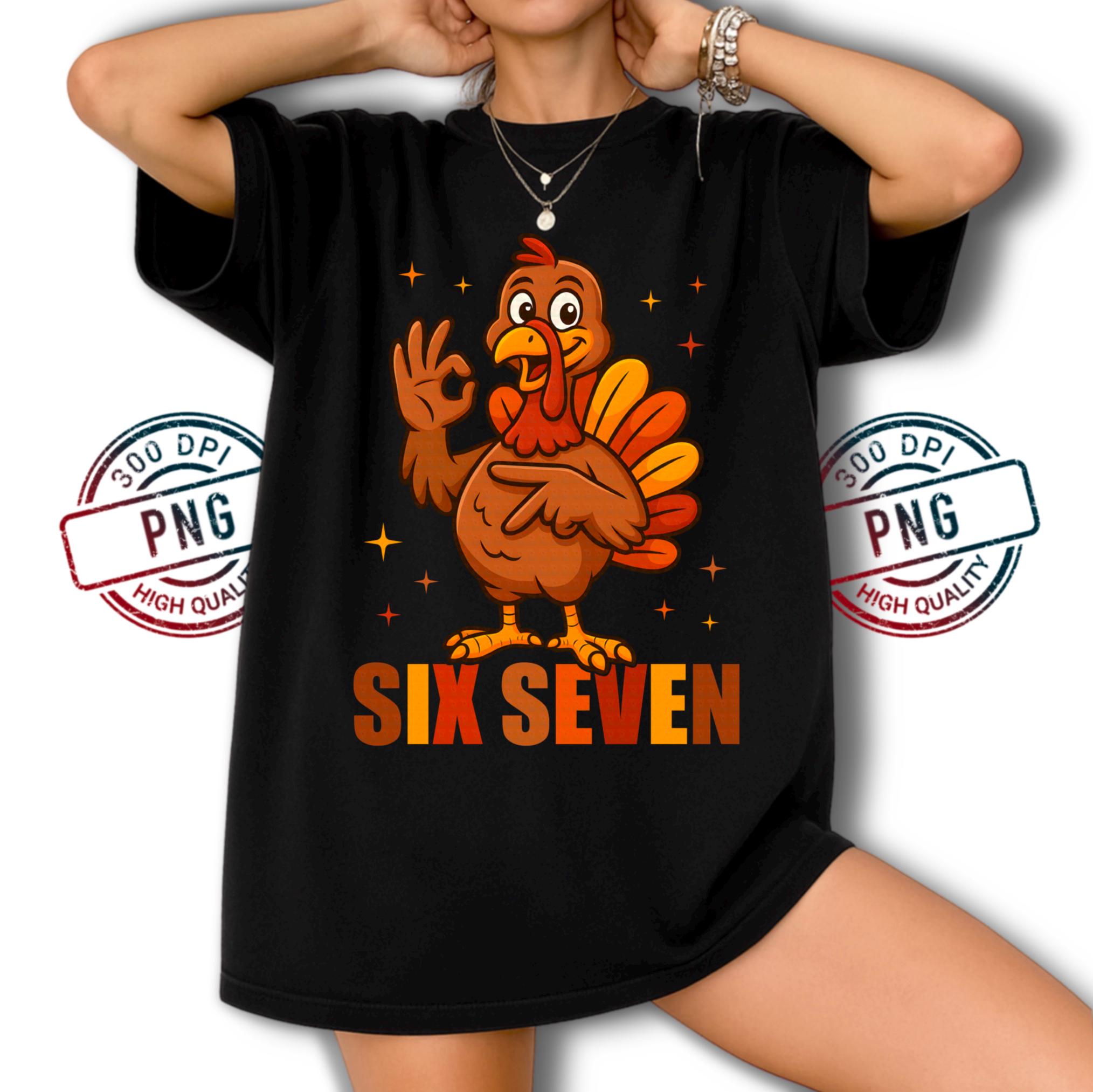 Funny Six Seven Thanksgiving Turkey PNG: 67 Hand Gesture Illustration ...