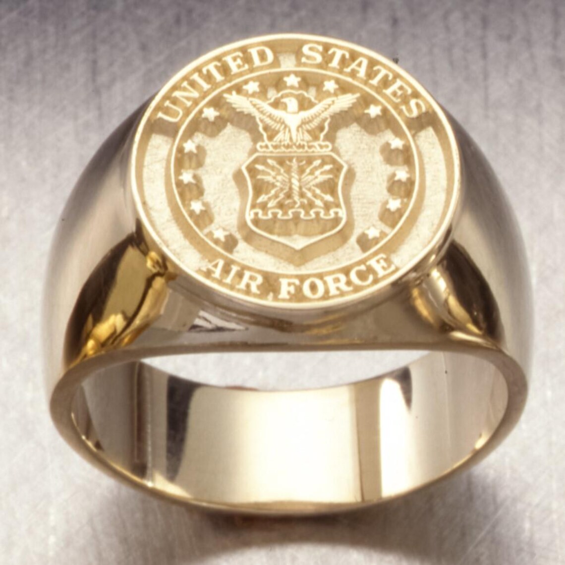 US Air Force Signet Ring – Military Crest .925 Sterling Silver - Etsy ...