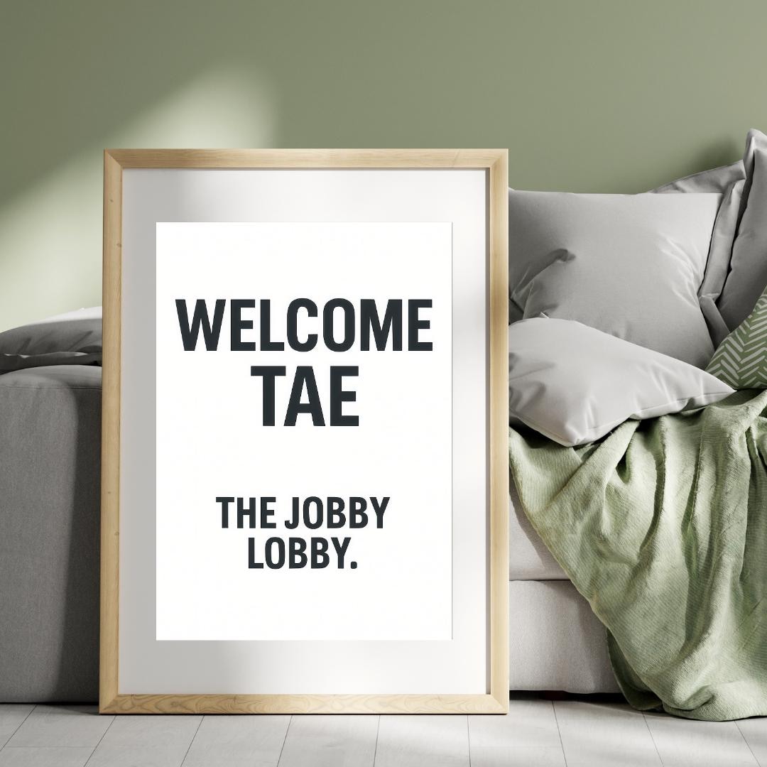 Welcome Tae the Jobby Lobby Print - Funny Scottish Art - Funny Scottish ...
