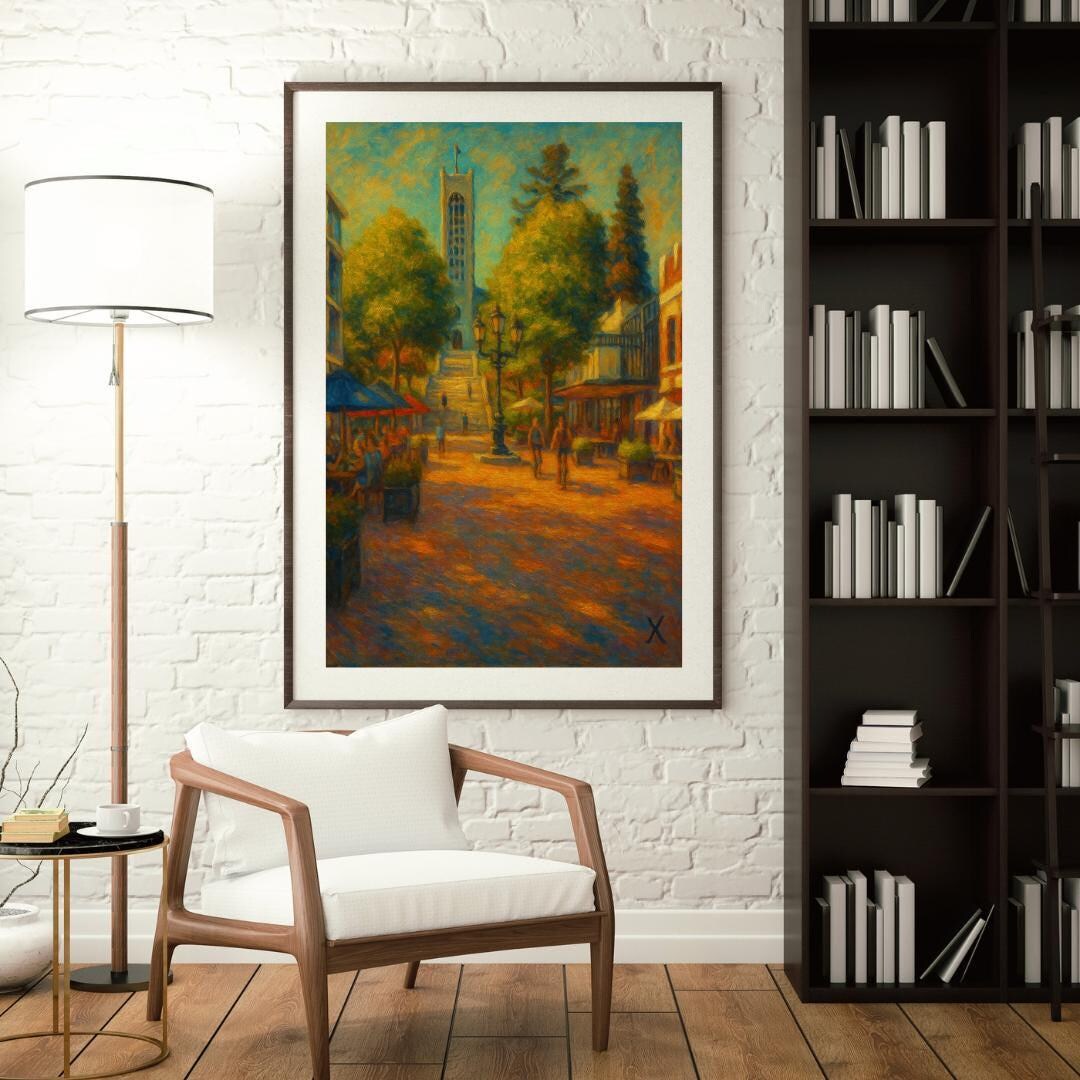 UNFRAMED: Original Nelson Cathedral Steps Print – Ai-assisted Fine Art ...