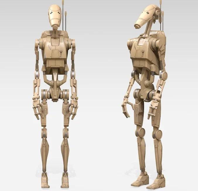 Life-size Battle Droid STL File – Full Scale Star Wars Inspired Model ...