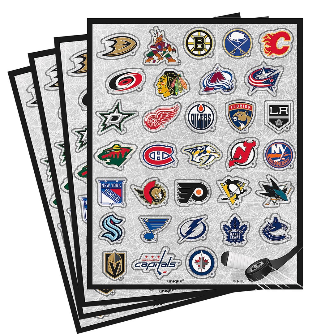 NHL™ Party Team Logo Stickers – 4 Sheets, 128 Stickers - Etsy