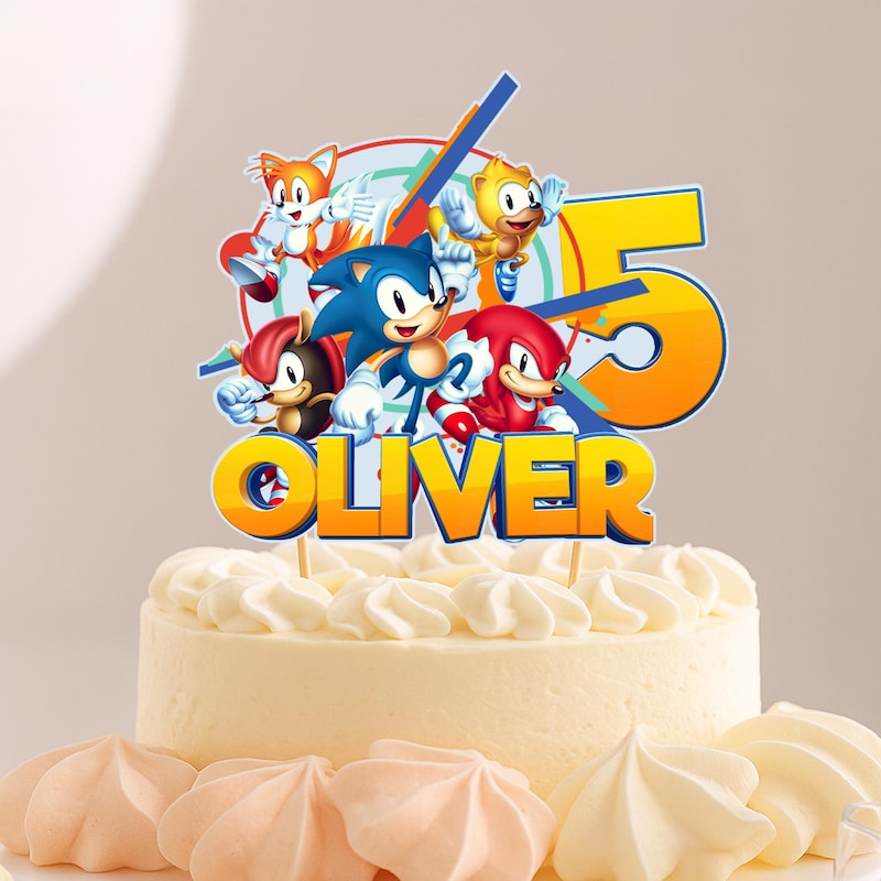 Sonic Cake Topper - Etsy