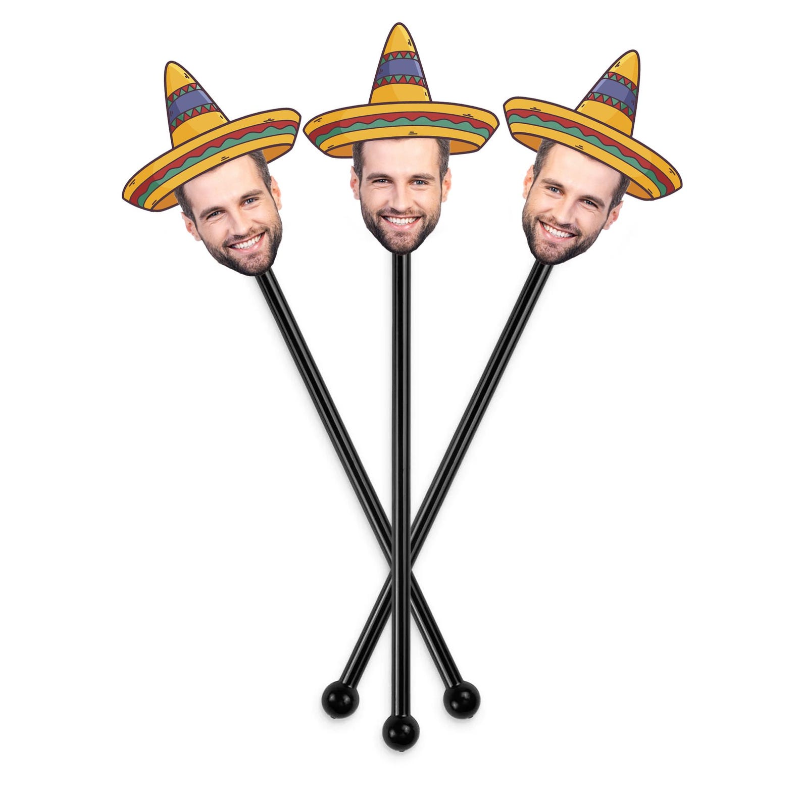 Personalized Face Cocktail Stirrers – Custom Drink Stirrers, Funny ...