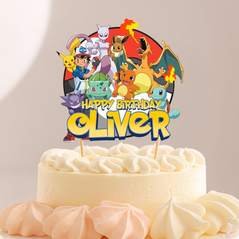 Pokemons Cake Topper - Etsy