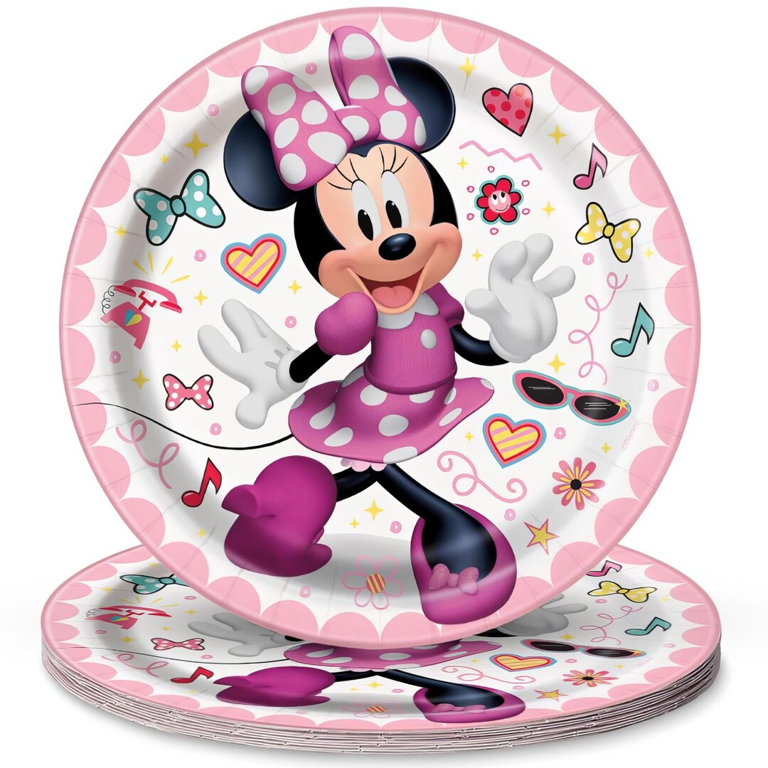Minnie Mouse Party Paper Dessert Plates - 8 Ct. - Etsy