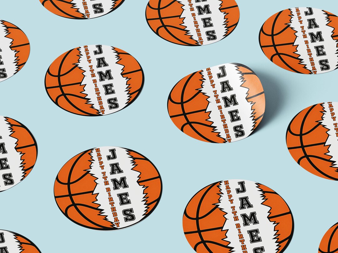 Basketball Custom Name Stickers 2