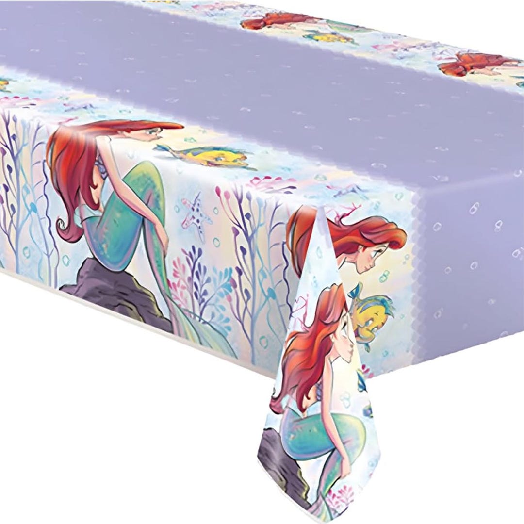 The Little Mermaid Rectangular Plastic Table Cover - 54" X 84" - Etsy