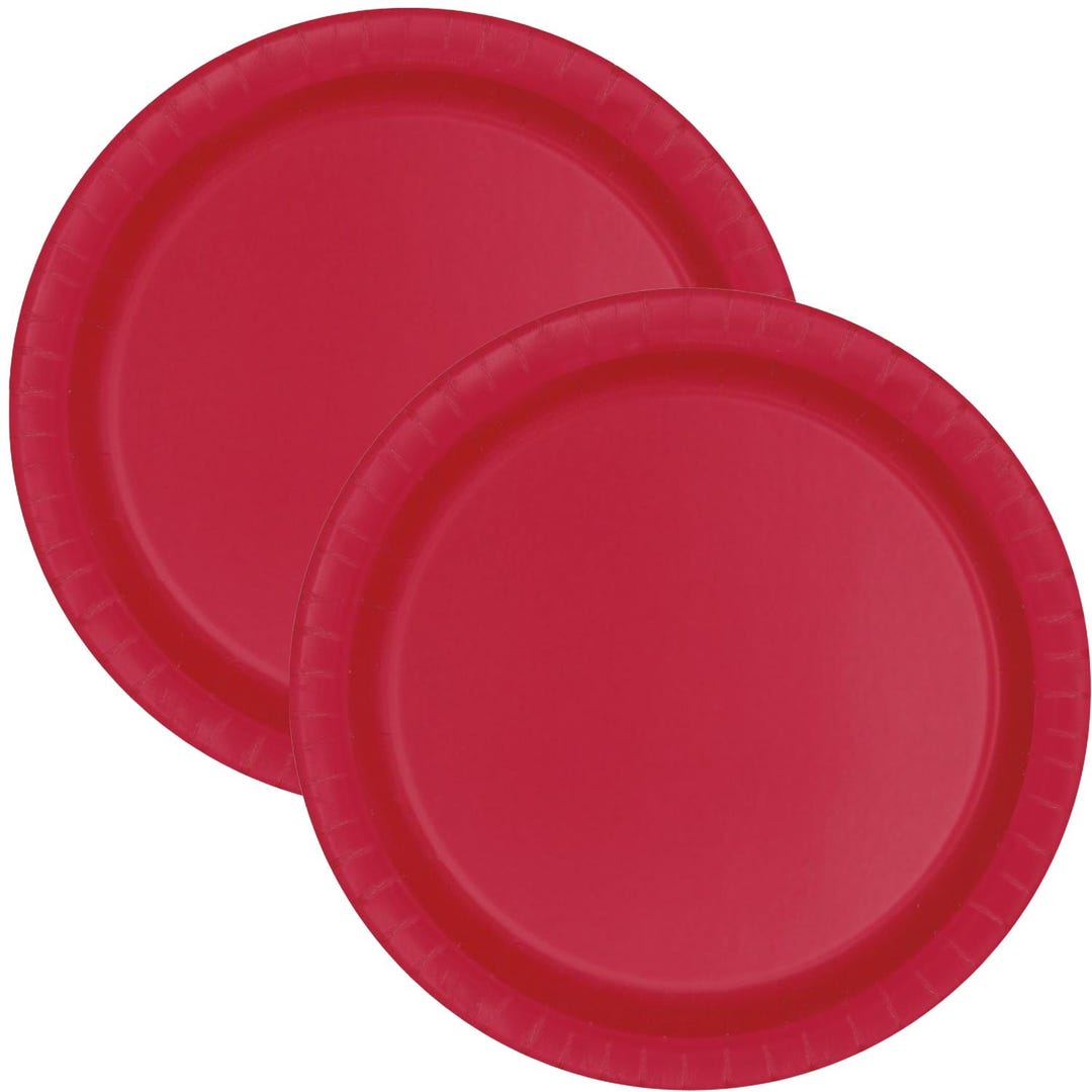 Ruby Red Solid Round 9" Dinner Plates, 16ct - Etsy