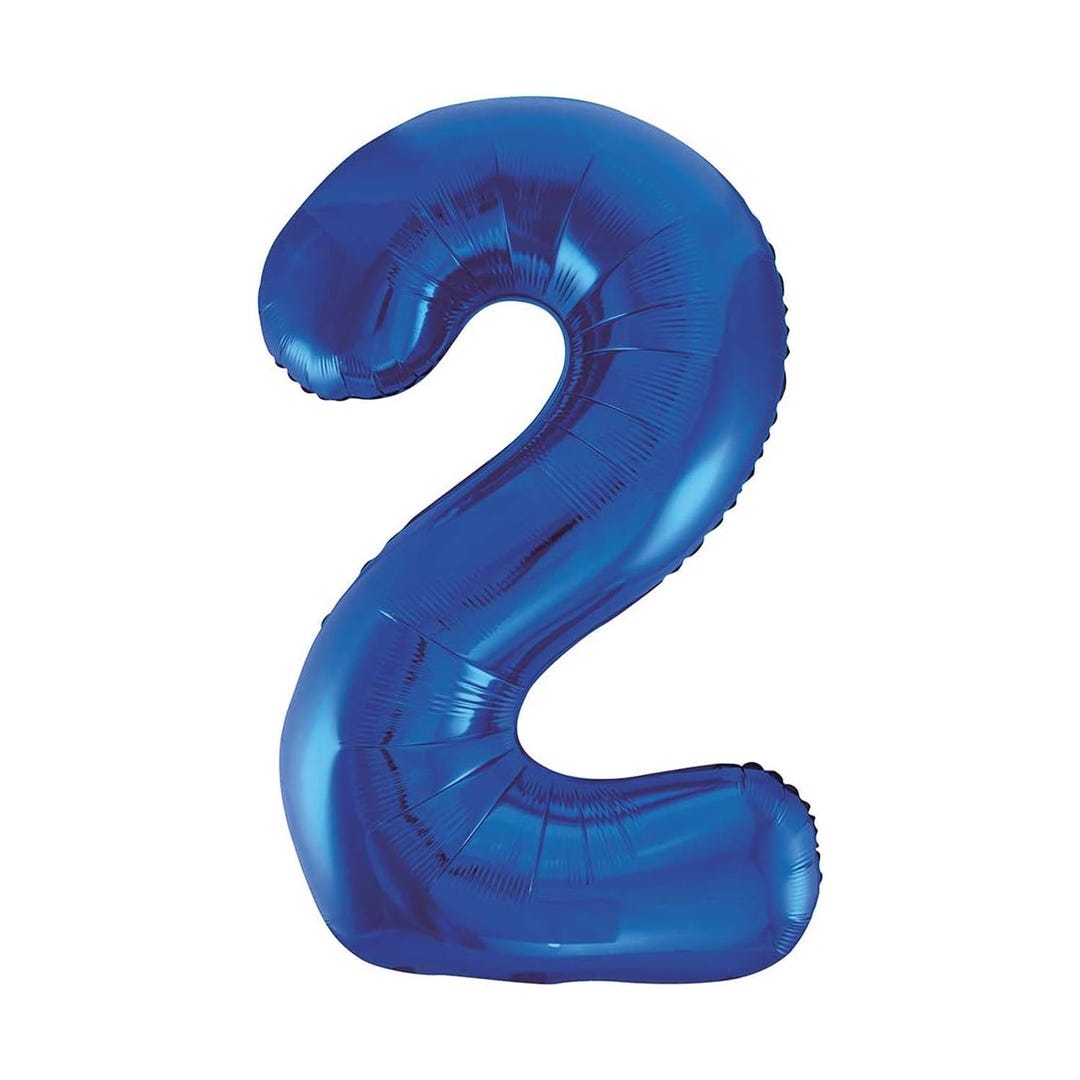 Royal Blue 2 Number Foil Balloon 34" - Etsy