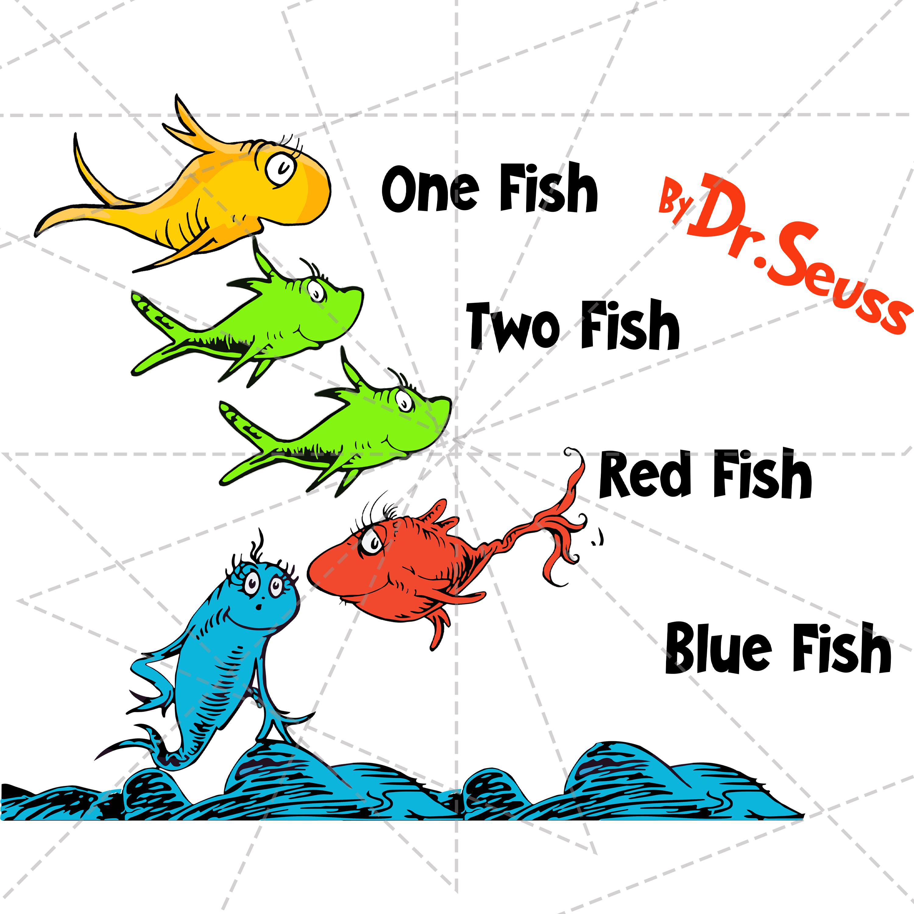 One Fish Two Fish SVG PNG, Read Across America, Teacher Life (digital ...