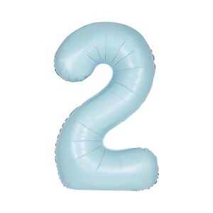 Matte Powder Blue 2 Number Foil Balloon 34" - Etsy