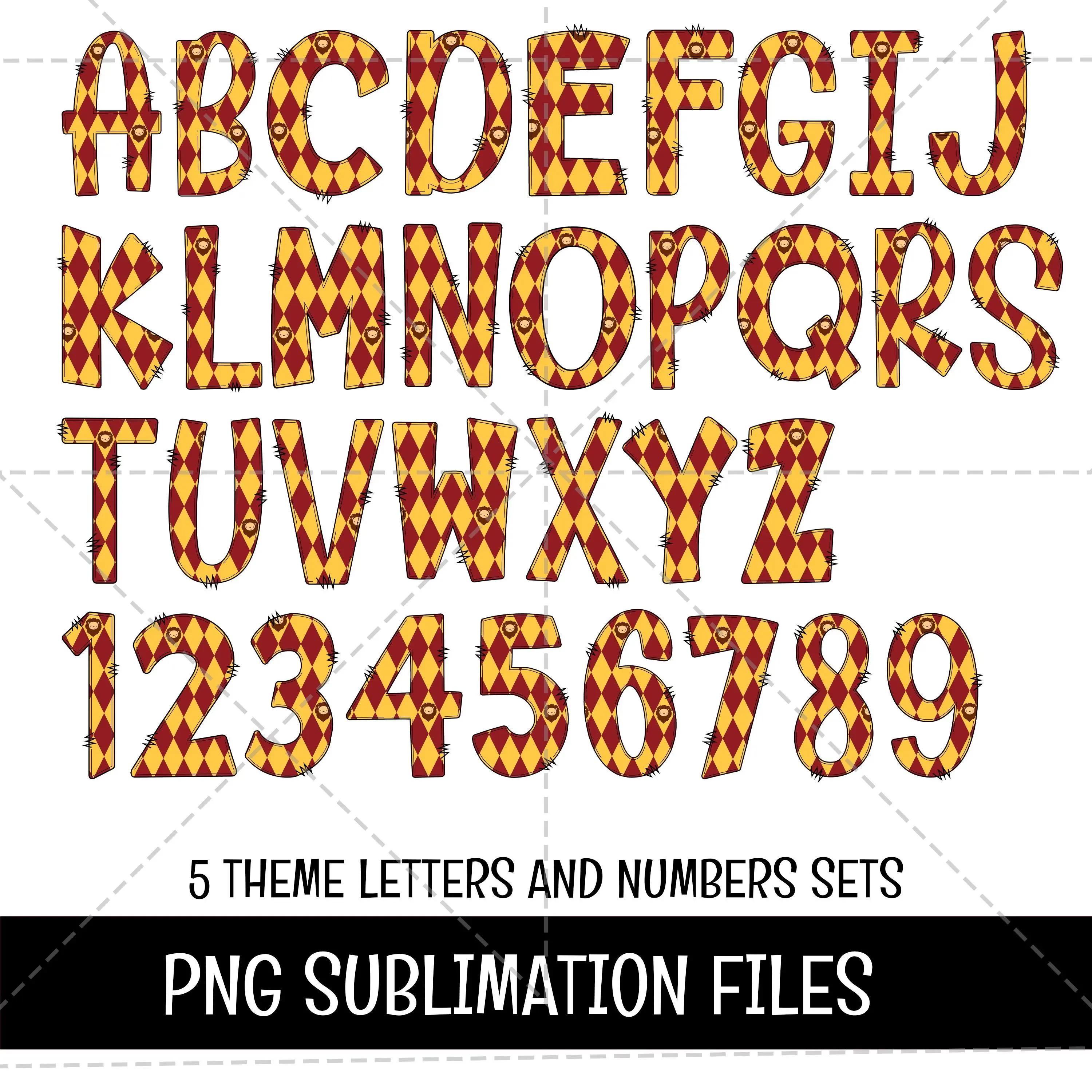 Wizard Magic Doodle Alphabet Letters, Numbers PNG Bundle Instant ...