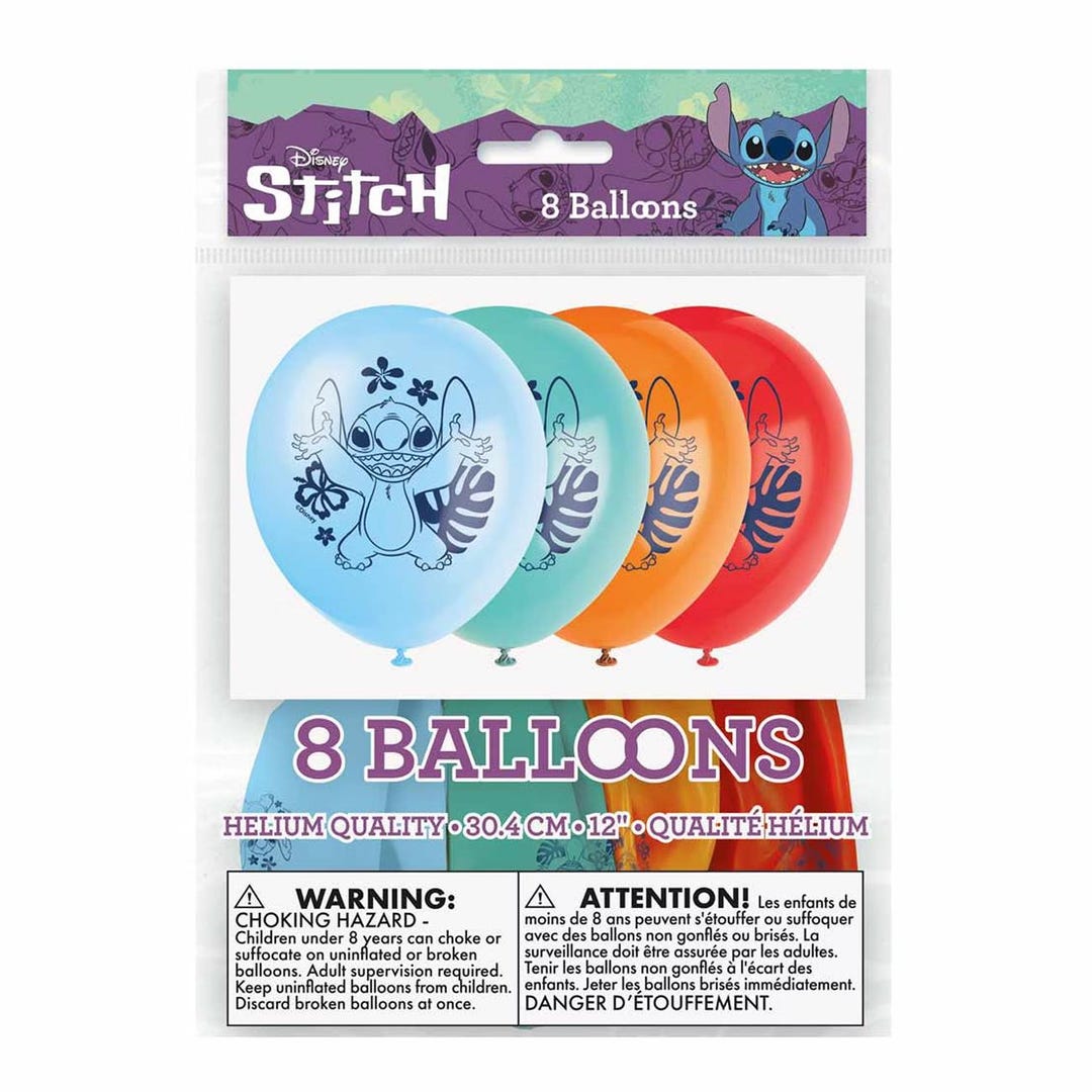 Stitch Latex Balloons 12" - 8 Pc. - Etsy