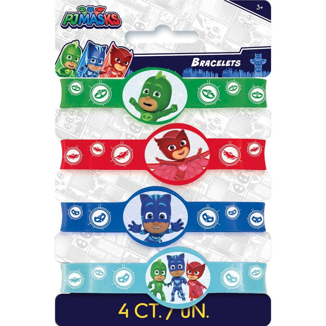 Officially Licensed PJ Masks Stretchy Bracelets 4 Pcs - Etsy
