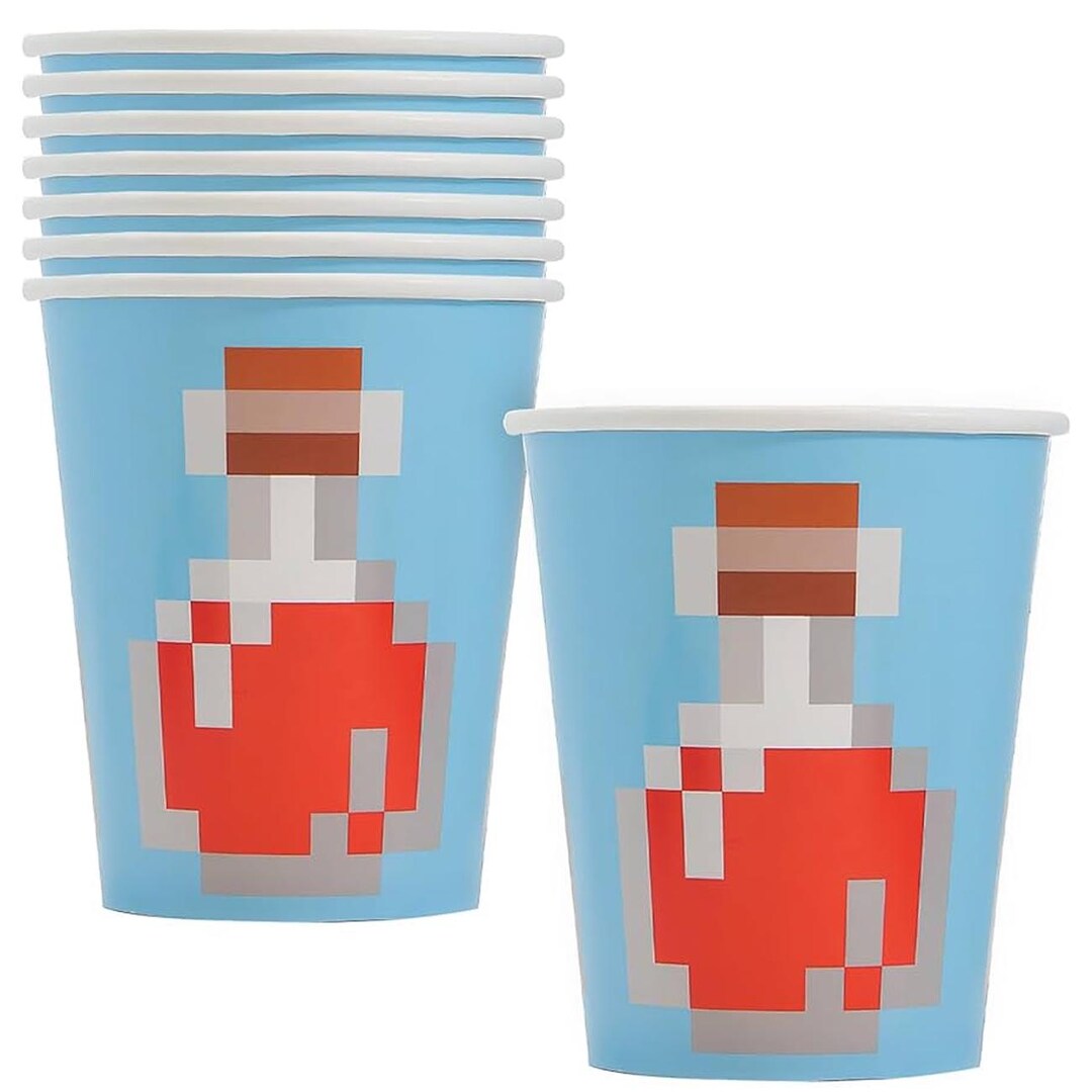 Officially Licensed Minecraft Paper Cups 9 Oz, 8 per Package - Etsy