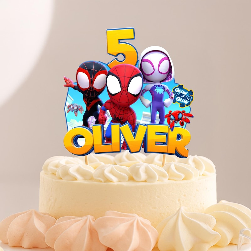 Spider Man Name Topper - Etsy