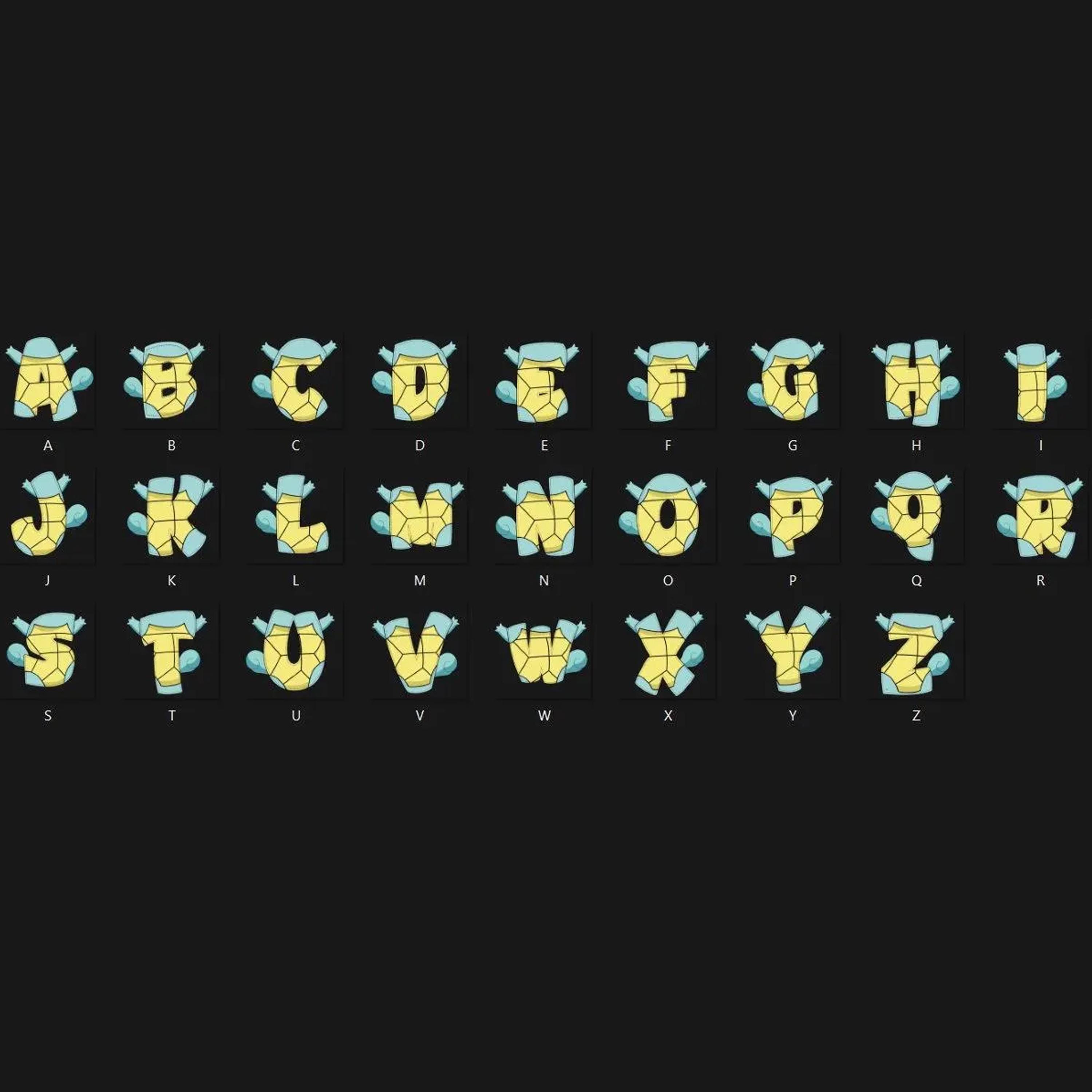 Pikachu Doodle Alphabet Letters PNG Bundle Instant Download - Etsy