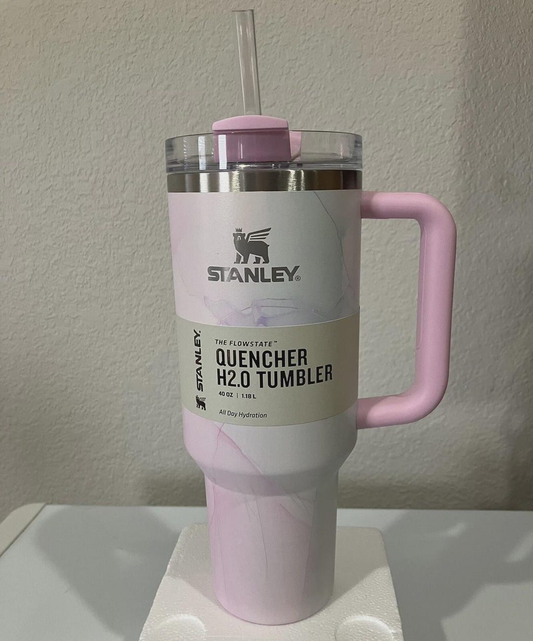 Stanley 40 Oz WATERCOLOR TULLE PINK Stainless Steel H2.0 Flowstate ...