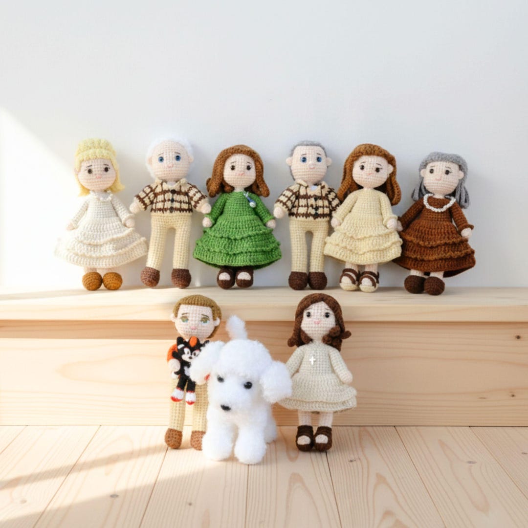 Custom Family Mini Me Crochet Doll From Photo Personalized Handmade ...
