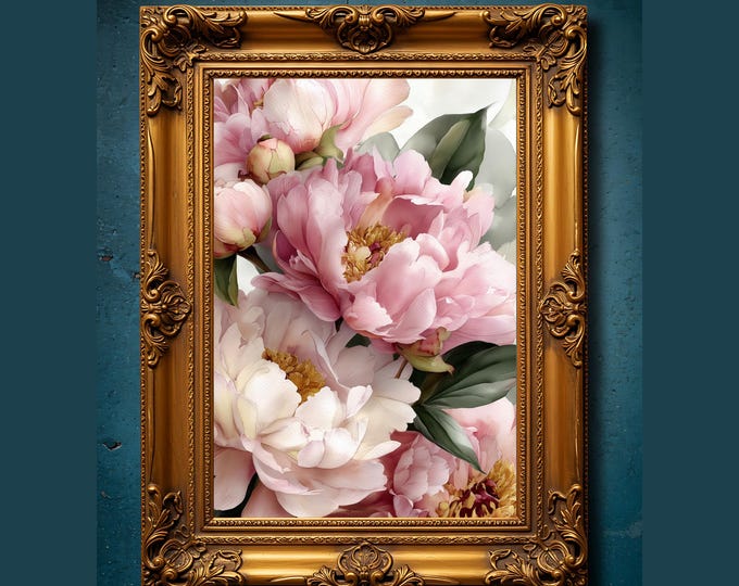 Peony Watercolor Print (digital Download) - Etsy