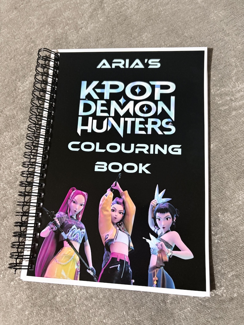 Personalised K-pop Demon Hunters Coloring Book | 20 Fan-inspired Pages ...
