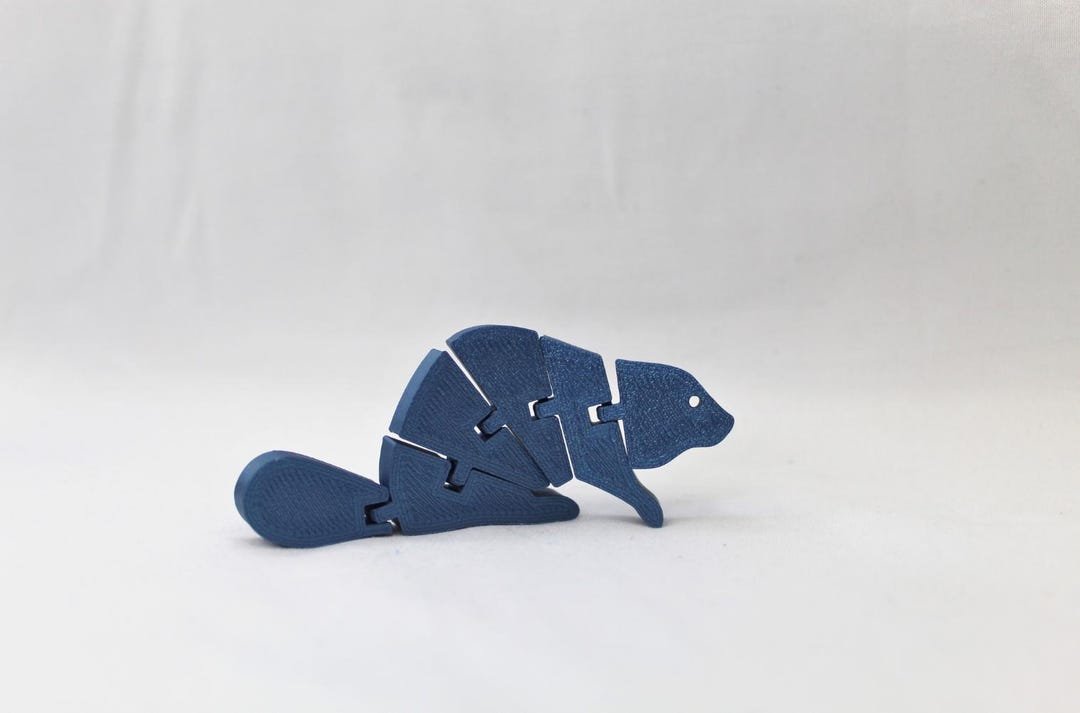 3D Printed Articulated Beaver – Flexible Fidget Toy - Etsy