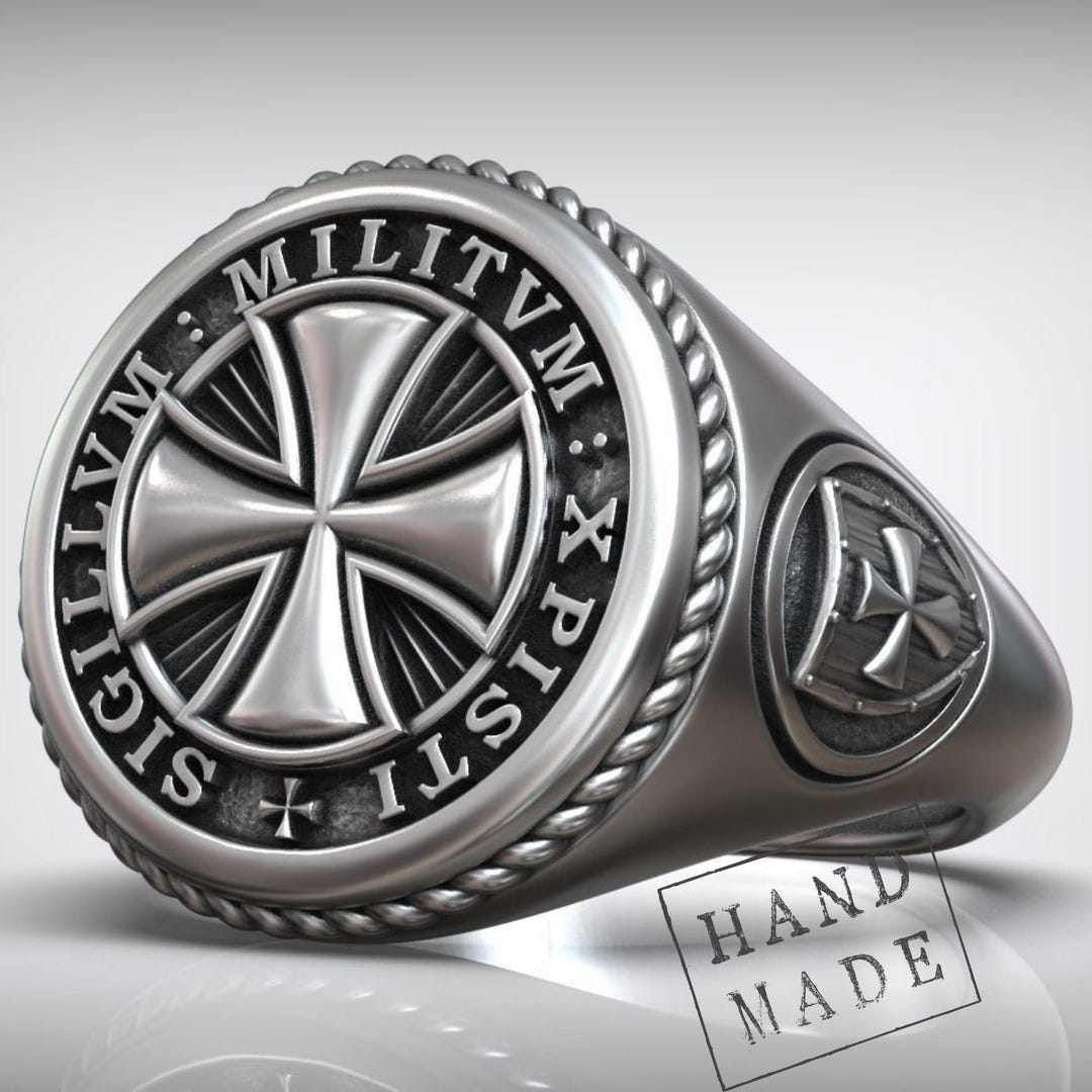 Templar Ring: Medieval Maltese Cross Symbol (handmade Silver) - Etsy