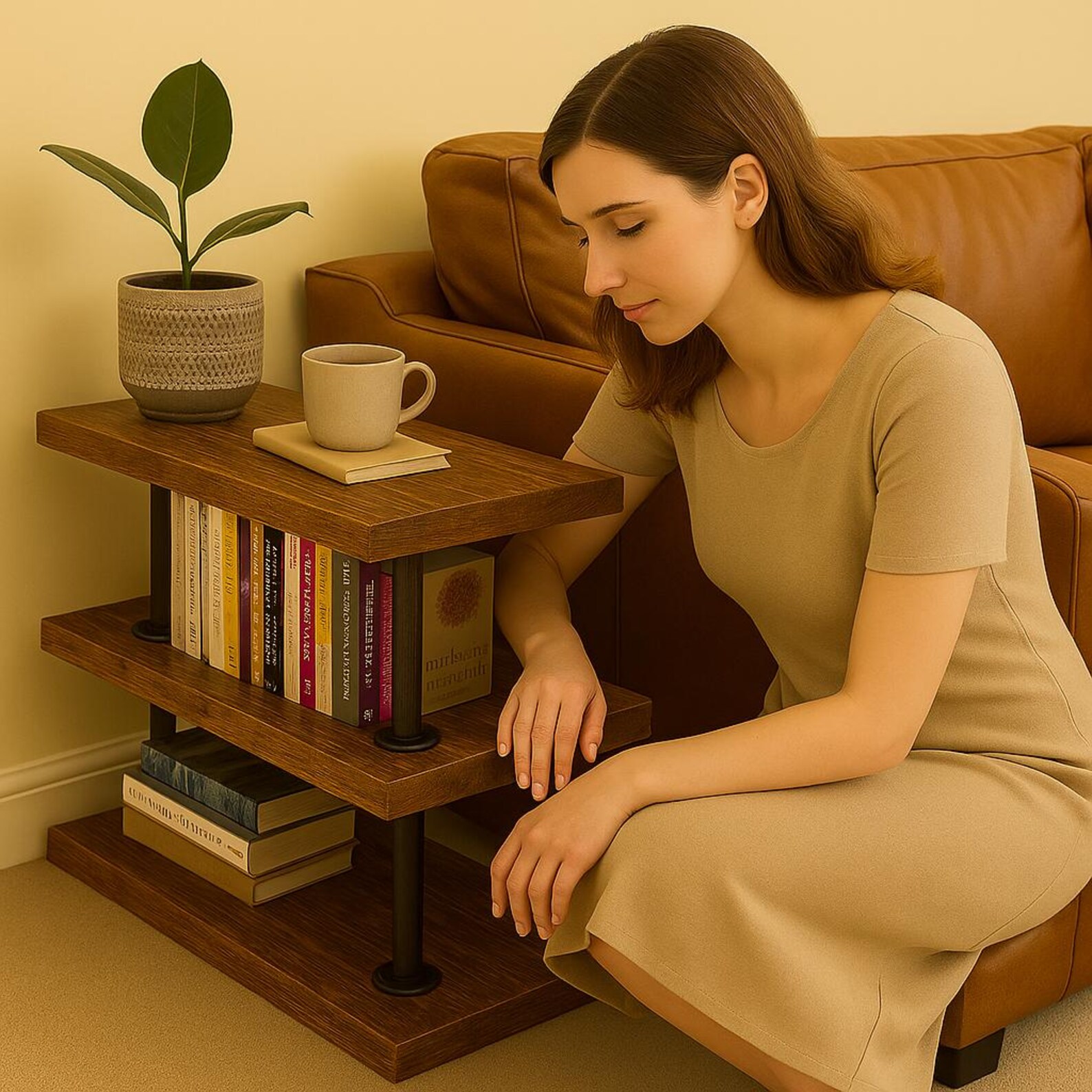 Modern Wood Coffee Table With Storage – Small Lift Top Center Table for ...