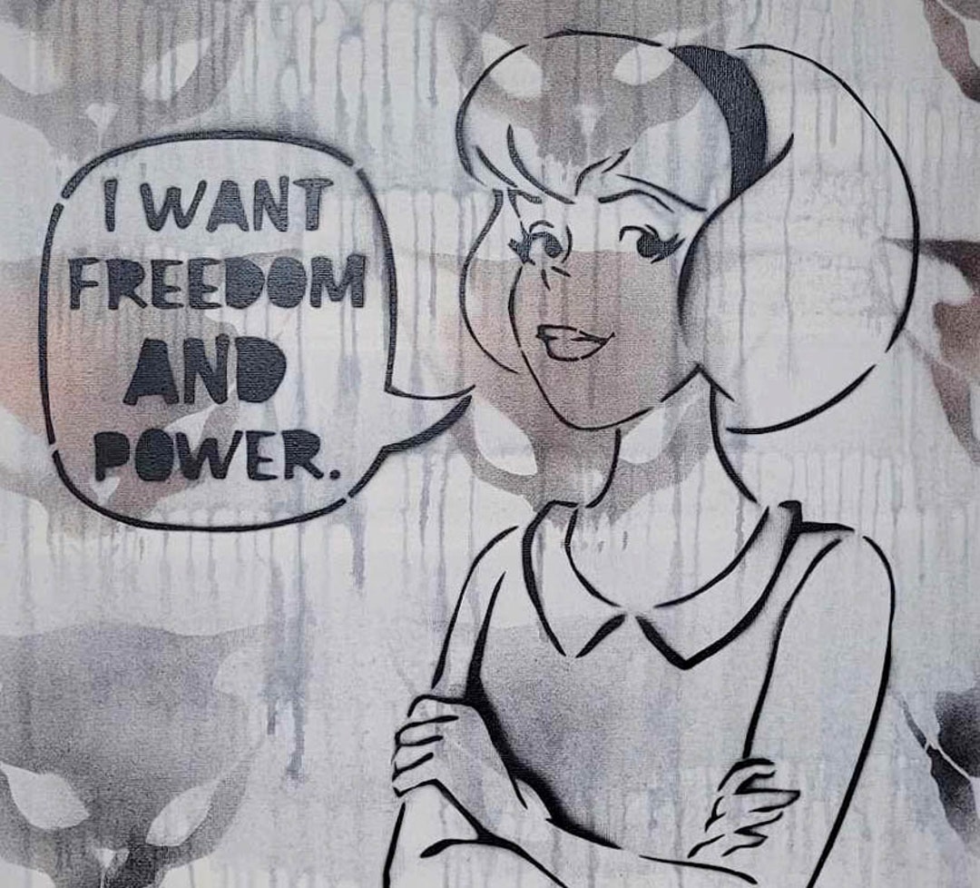 Sabrina Painting, Original Graffiti Art, Sabrina Fan Art, Vintage Style ...