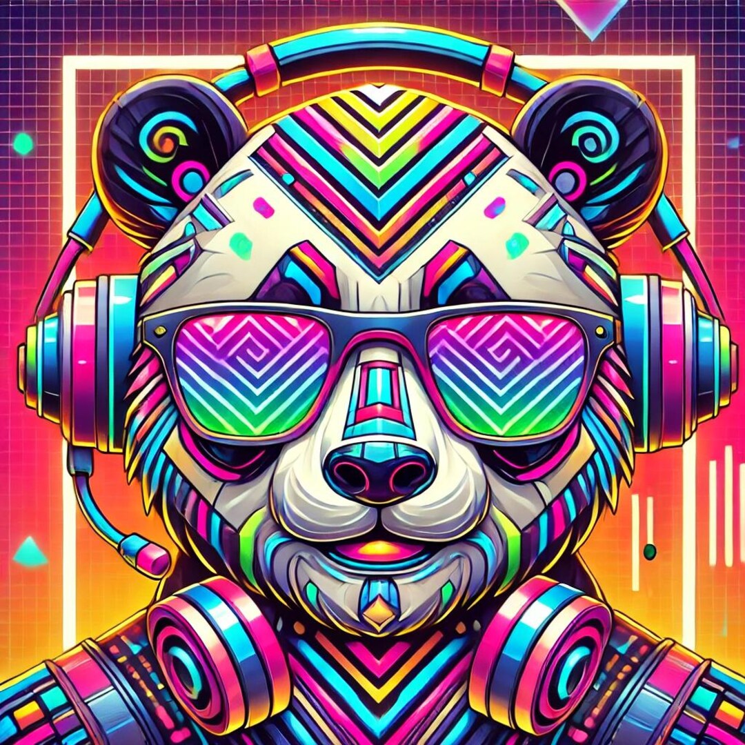Techno Panda - Etsy