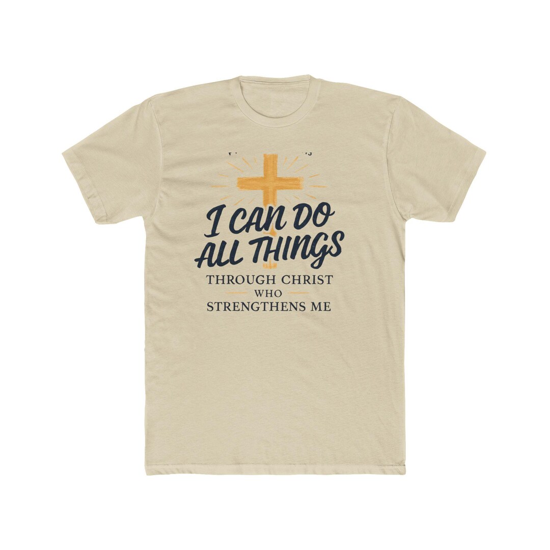 I Can Do All Things Scripture Cross Tee | Christian Faith Shirt - Etsy