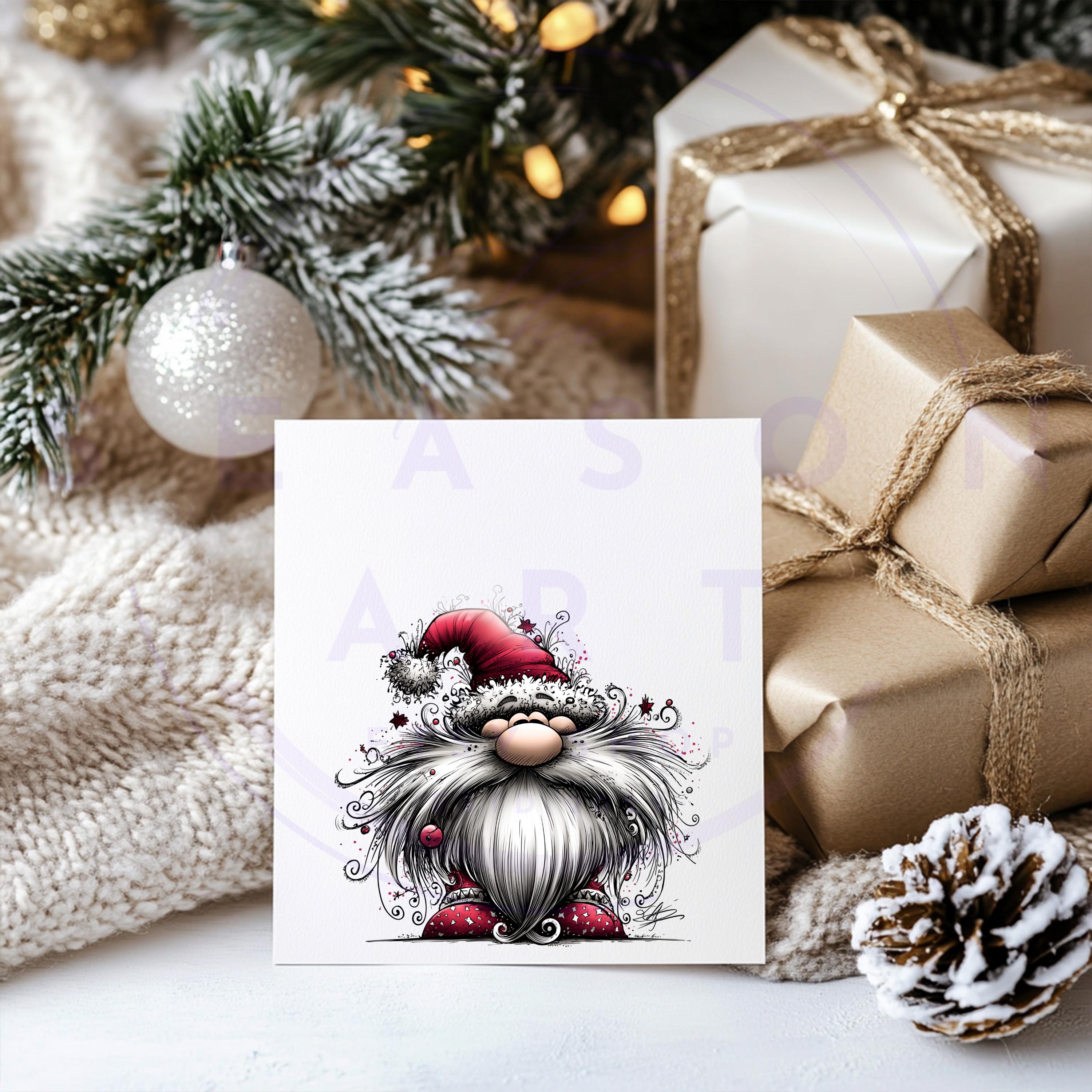 Christmas Character Clipart: Watercolor Gingerbread Man, Santa, Gnome ...