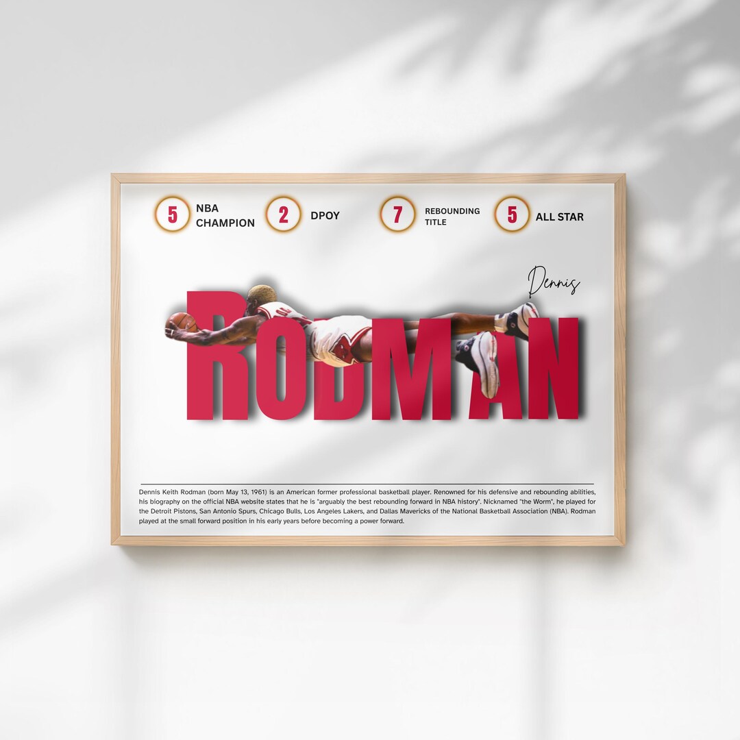 Dennis Rodman Dive Poster: Chicago Bulls NBA Art (digital Download) - Etsy