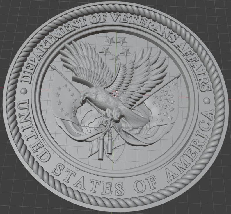 VA Seal 3D Relief Model: Cnc/laser/3d Printing (digital Download STL ...
