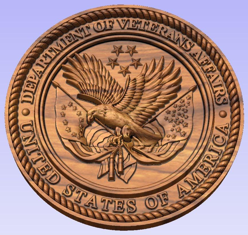 VA Seal STL - Department of Veterans Affairs 3D Relief CNC Laser ...