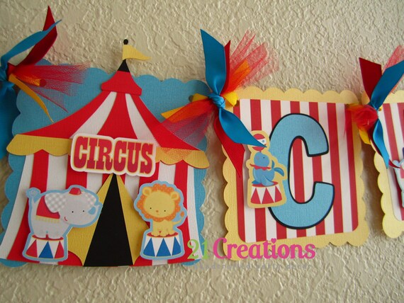 Items similar to Circus Name Banner on Etsy