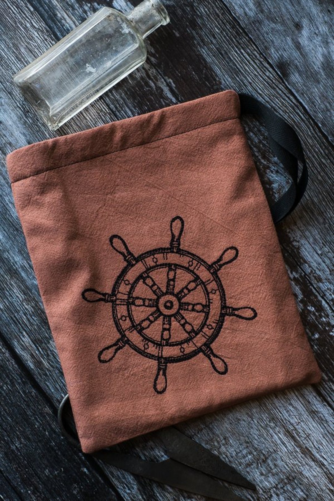 Ship's Wheel Embroidered Coin or Dice Pouch for LARP SCA - Etsy