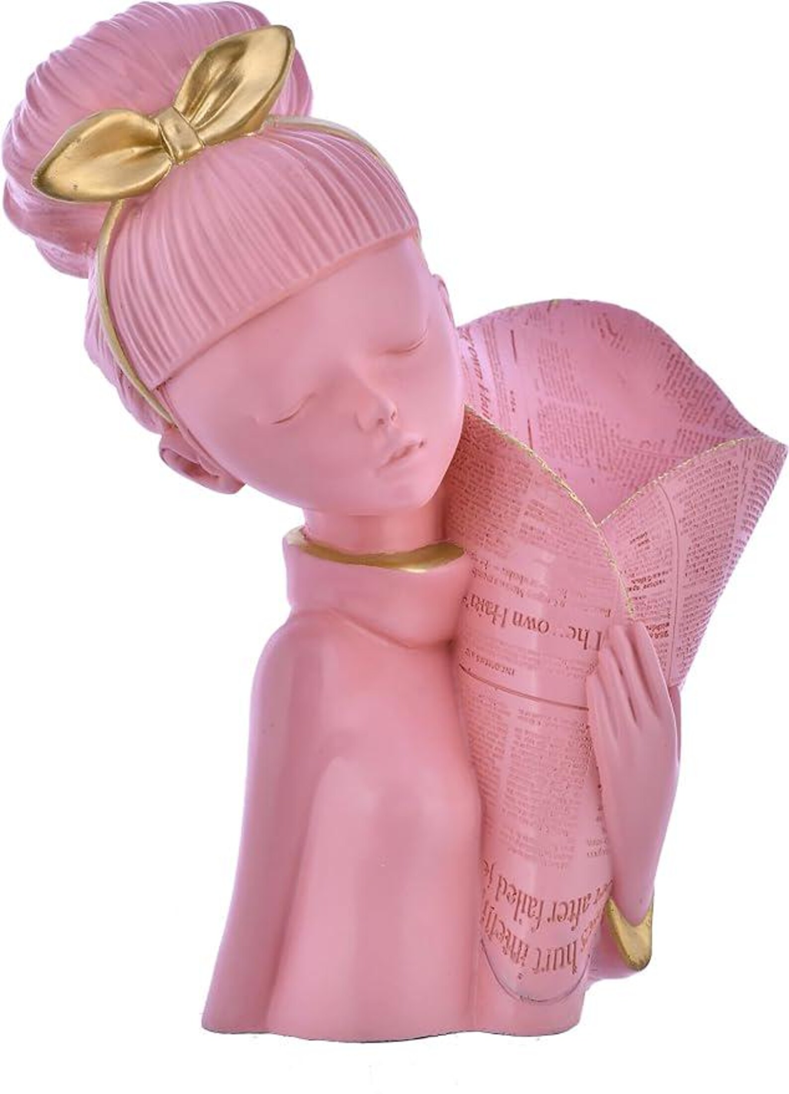 Pink Resin Lady Flower Statue, Feminine Home Decor (29cm) - Etsy