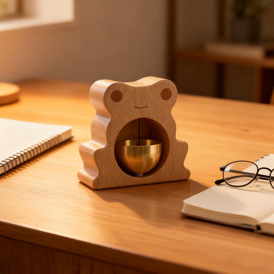 Wooden Frog Door Bell, Magnetic Home Entry Reminder, Fun Frog Design ...