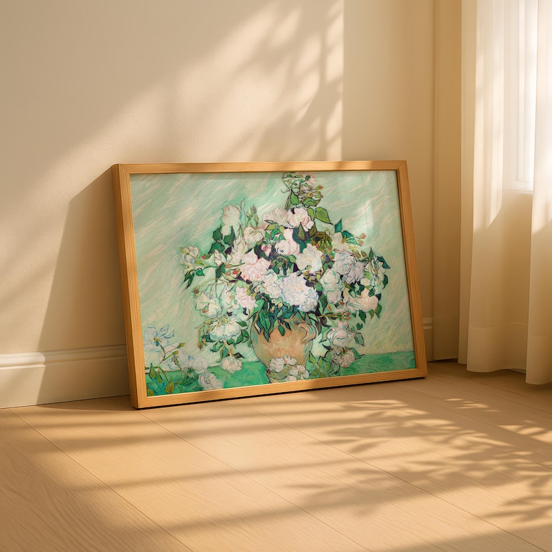 Vincent Van Gogh Painting, Roses 1890 Art Print, Vintage Landscape ...